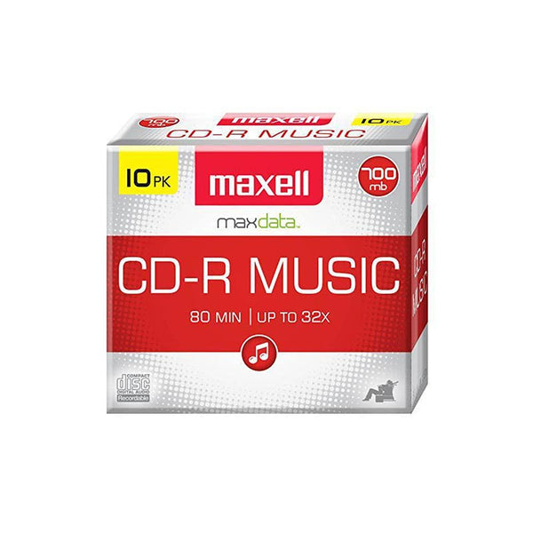 Maxell CDR-80, Recordable CD, Music, Gold 10pk – Tape4Backup (K&F ...