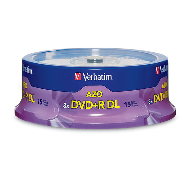 Verbatim DVD+R DL 95484 8.5GB 8X Branded 15PK Spindle – Tape4Backup (K ...