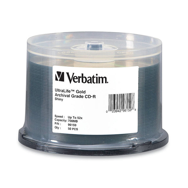 Verbatim CD-R 96159 700MB 52X UltraLife Gold Archival Grade ...